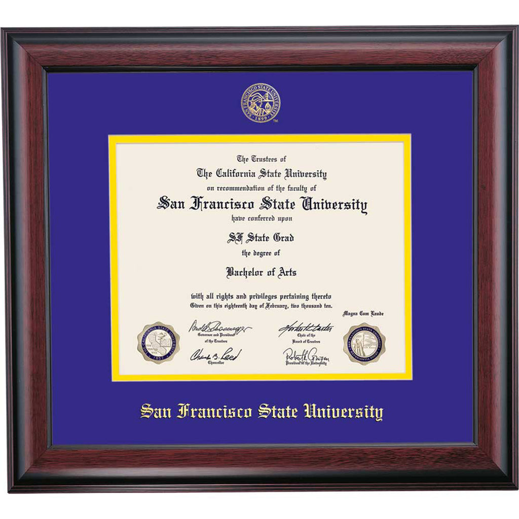 San Francisco State School Color Traditional Diploma Frame | Dorm Essentials – Dormify