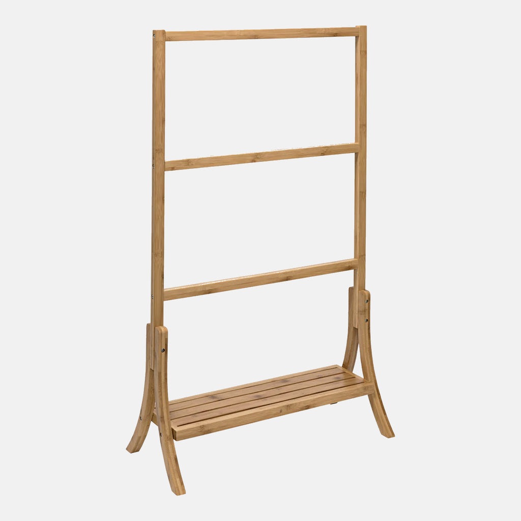 3-Tier Bamboo Towel Storage Rack | Dorm Essentials – Dormify