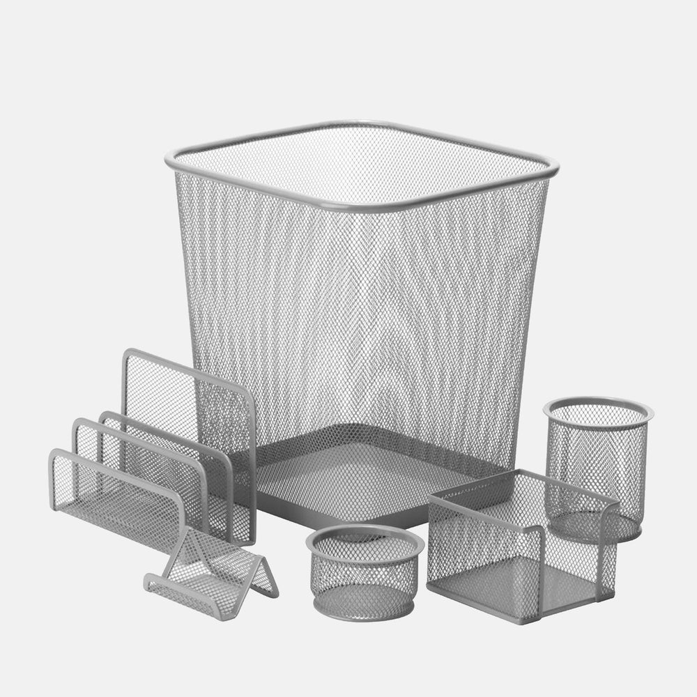 6 Piece Mesh Desk Set | Dorm Essentials – Dormify