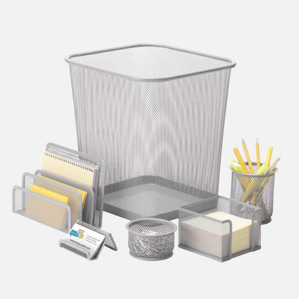 6 Piece Mesh Desk Set | Dorm Essentials – Dormify