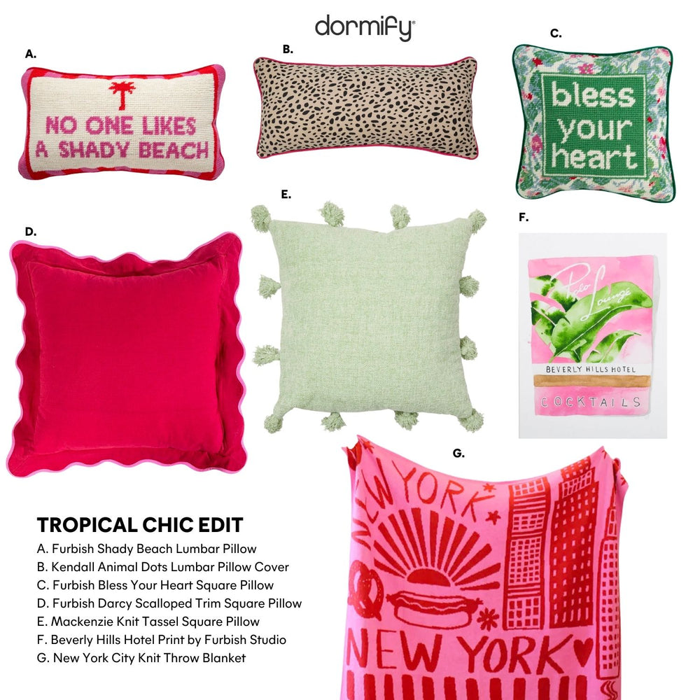 Darcy Scalloped Trim Square Pillow | Dorm Essentials – Dormify