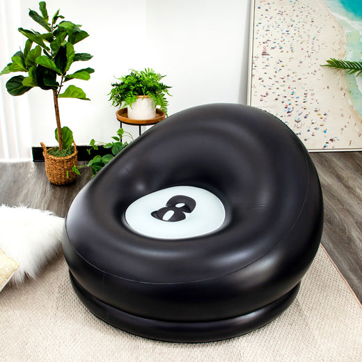 8-Ball Black & White Inflatable Chair | Dorm Essentials – Dormify