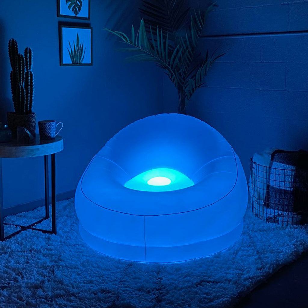 Illuminated Color Changing LED Inflatable Chair with Remote | Dorm ...