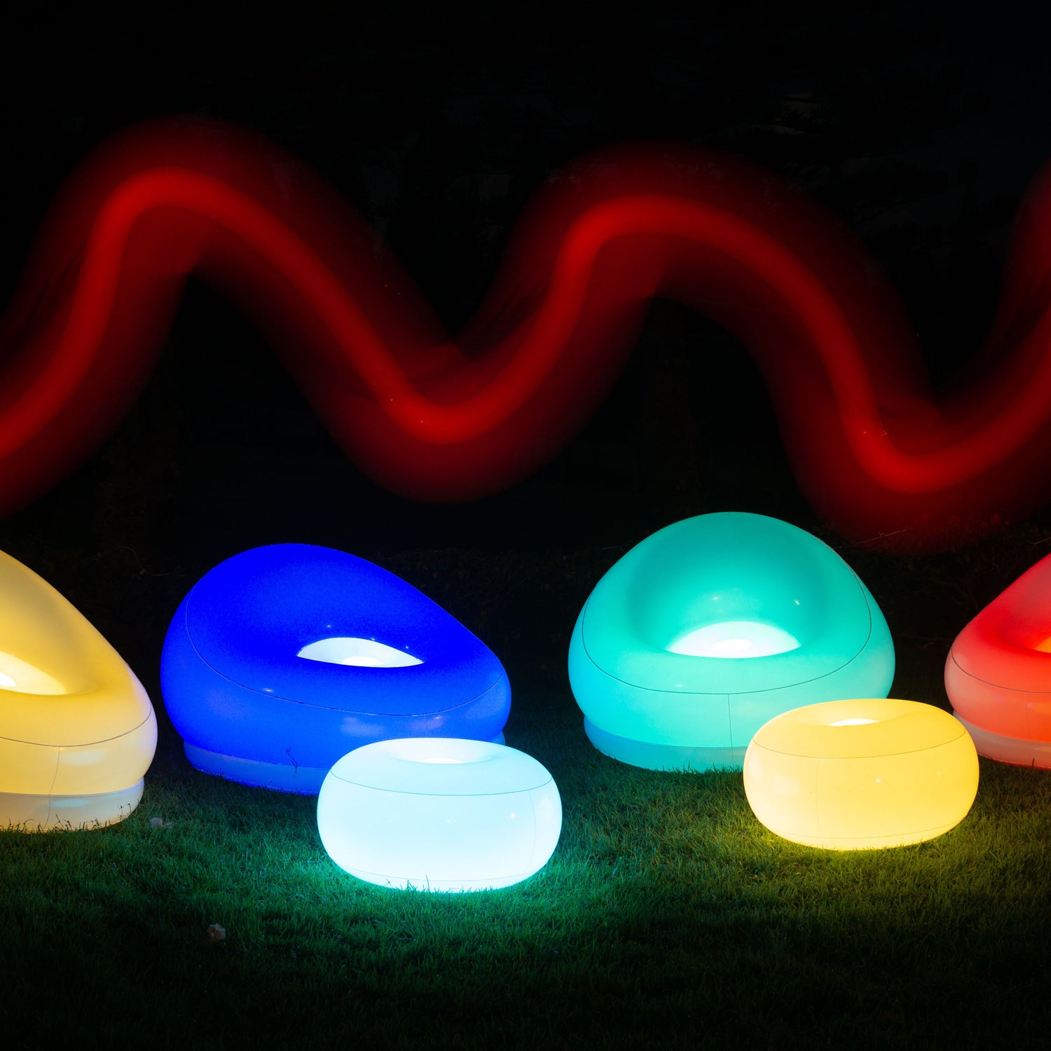 Illuminated Color Changing LED Inflatable Chair with Remote | Dorm ...