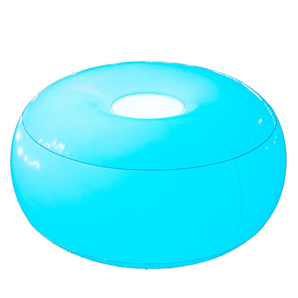 Illuminated Color Changing LED Inflatable Ottoman with Remote | Dorm ...