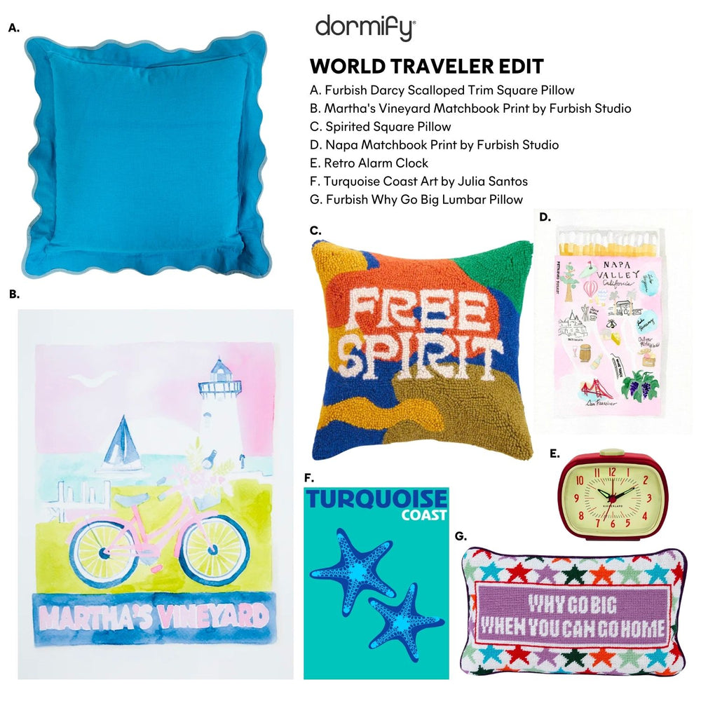 Darcy Scalloped Trim Square Pillow | Dorm Essentials – Dormify