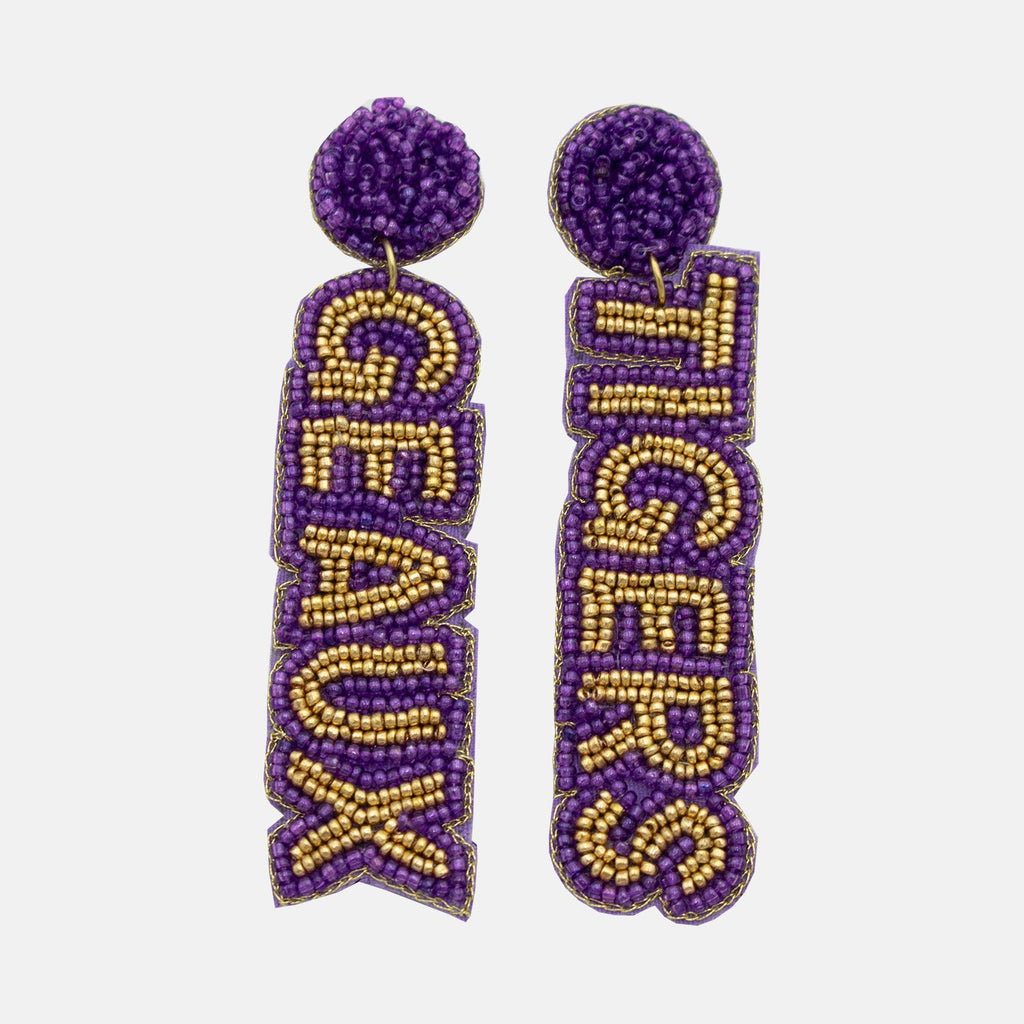 LSU Beaded Earrings | College Shop – Dormify