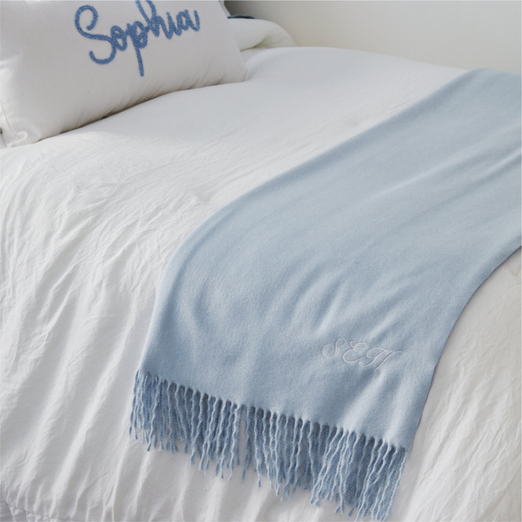 Edinburgh Monogrammed Throw Blanket | Dorm Essentials – Dormify