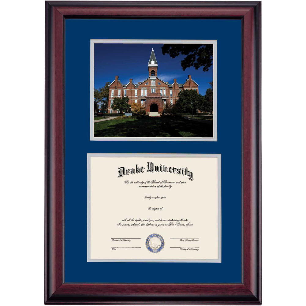 Drake Premier Old Main Diploma Frame | Dorm Essentials - Ivory/Maroon ...