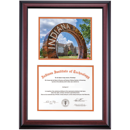 Indiana Tech Premier The Wheel Diploma Frame | Dorm Essentials - White ...