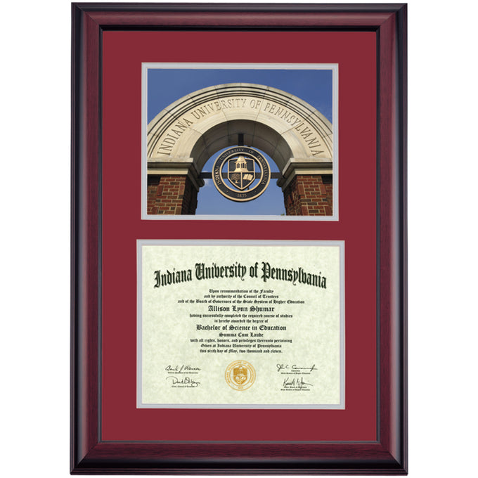 Indiana Pennsylvania Premier the IUP Arch Diploma Frame | Dorm Essentials – Dormify
