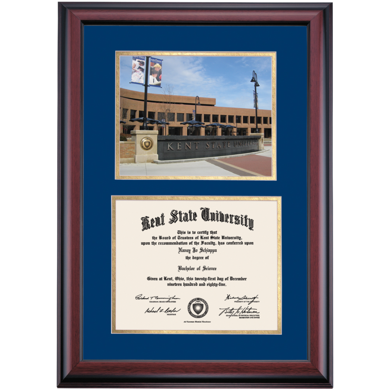 Kent State Premier Risman Plaza Diploma Frame for Undergraduate Degrees ...