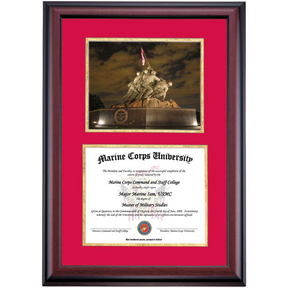 Marine Corps Premier USMC War Memorial Diploma Frame | Dorm Essentials ...