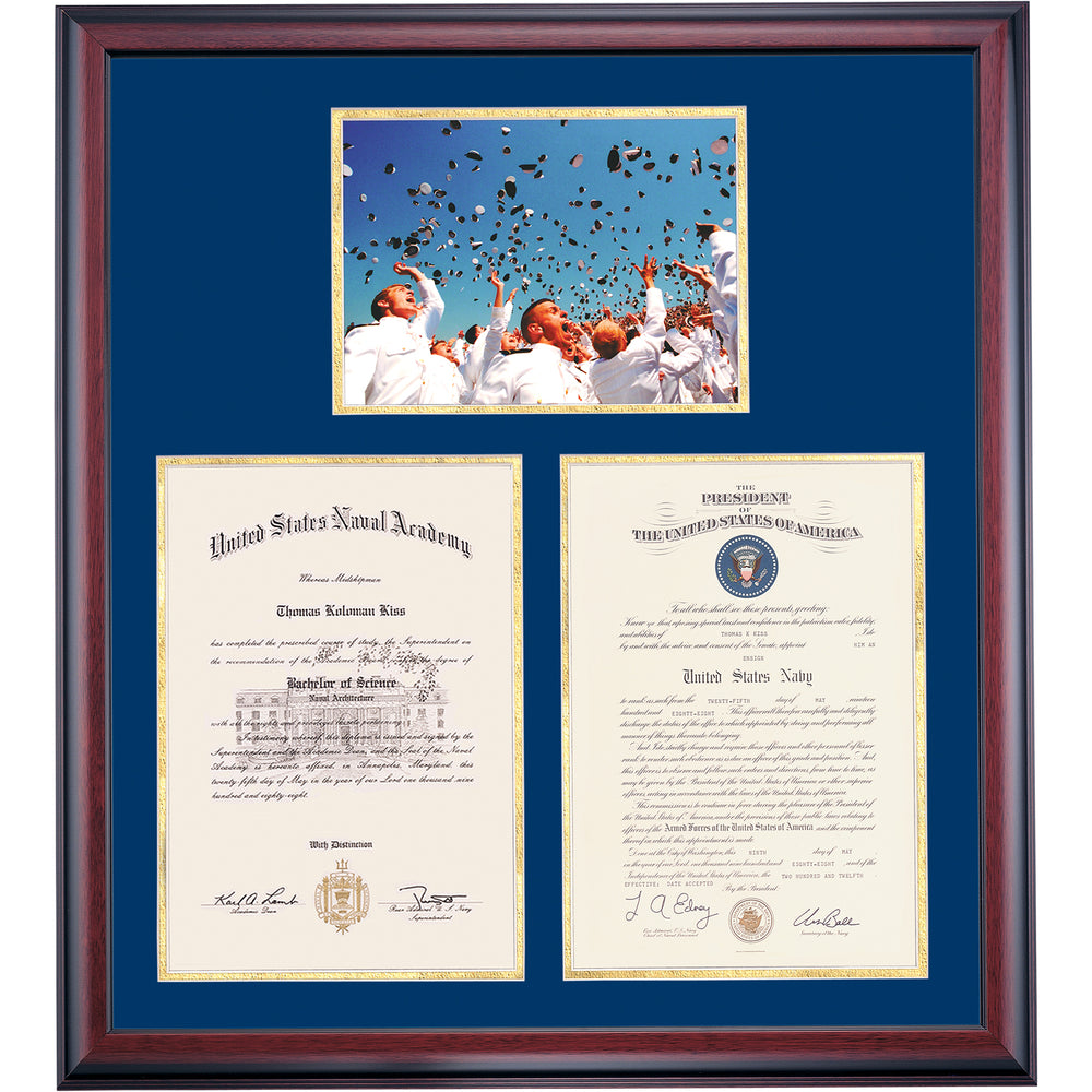 United States Naval Academy Double Premier The Hat Toss Diploma Frame ...
