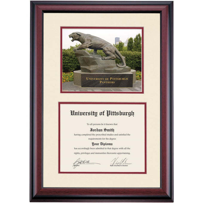 Pittsburgh Premier the Pitt Panther Statue Diploma Frame | College Shop ...