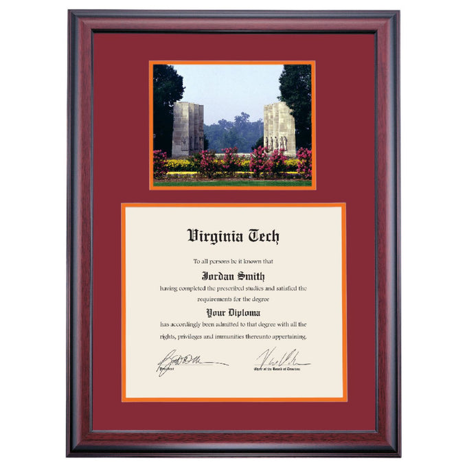 Virginia Tech Premier the War Memorial Chapel Diploma Frame | College ...