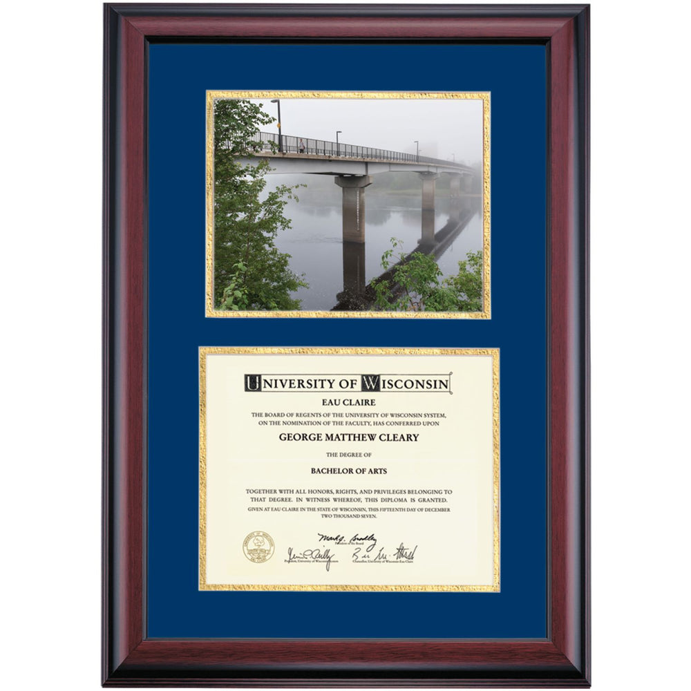 Wisconsin-Eau Claire Premier Walk Bridge Diploma Frame | Dorm ...