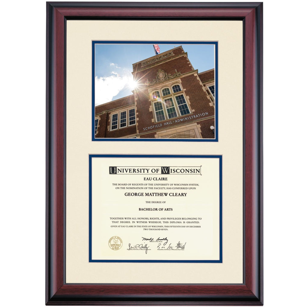 Wisconsin-Eau Claire Premier Schofield Hall Diploma Frame | Dorm ...