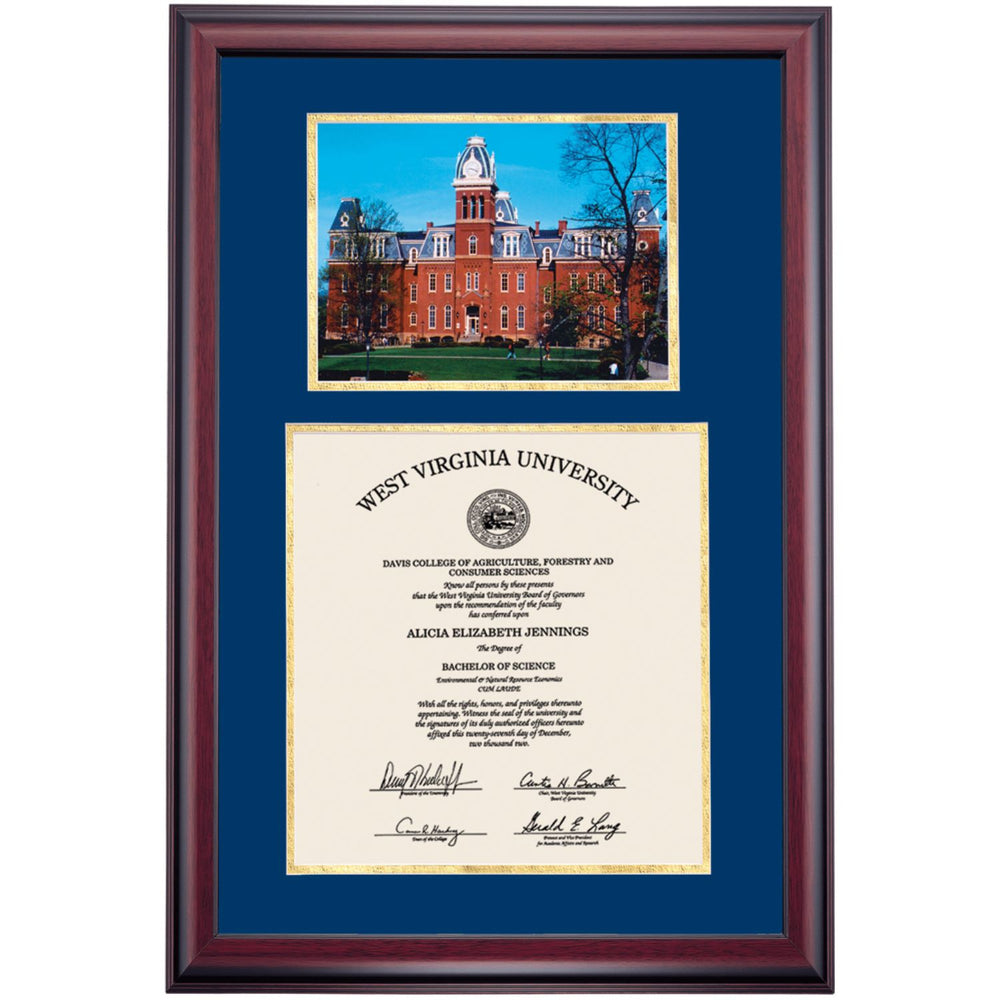 West Virginia Premier Woodburn Hall Diploma Frame | College Shop – Dormify