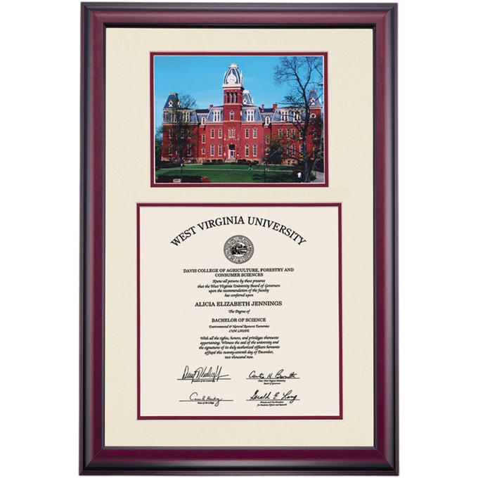 West Virginia Premier Woodburn Hall Diploma Frame | College Shop – Dormify