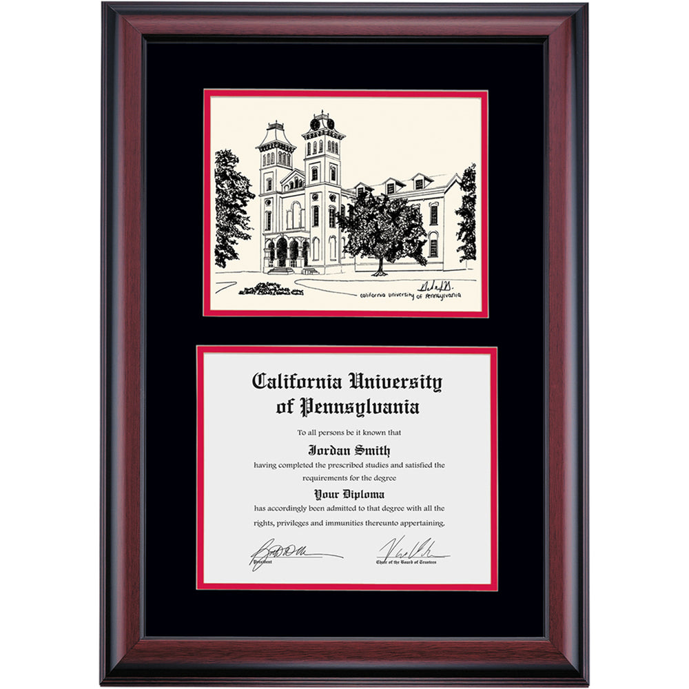 California Pennsylvania Premier Old Main Diploma Frame | College Shop - Dormify