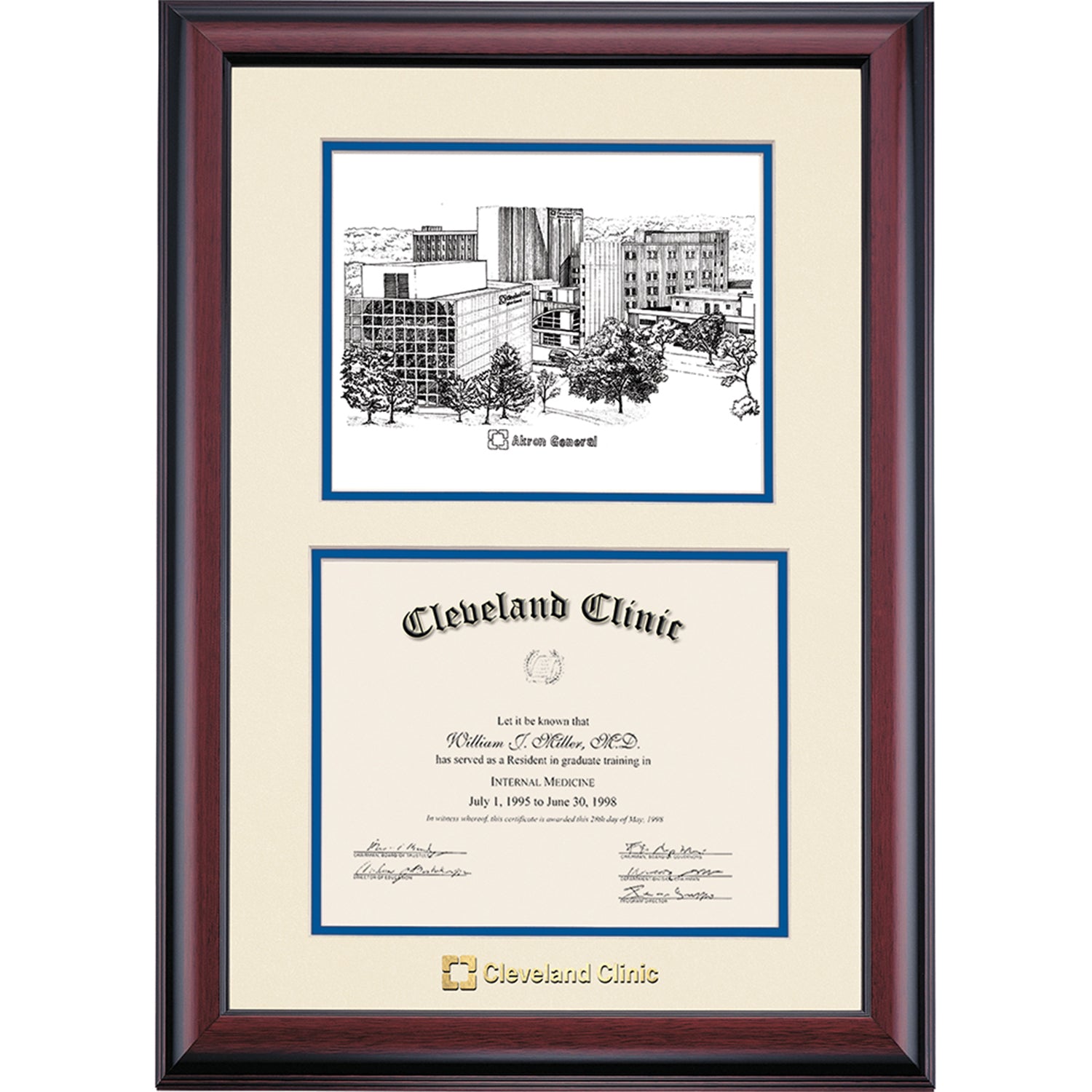 Cleveland Clinic Premier Akron Certificate Frame | Dorm Essentials ...