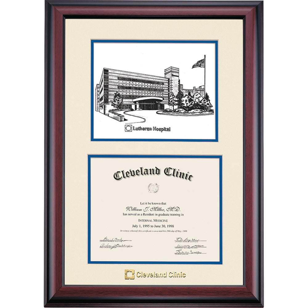 Cleveland Clinic Premier Lutheran Certificate Frame | Dorm Essentials ...
