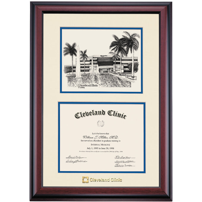 Cleveland Clinic Premier Florida Certificate Frame | Dorm Essentials ...