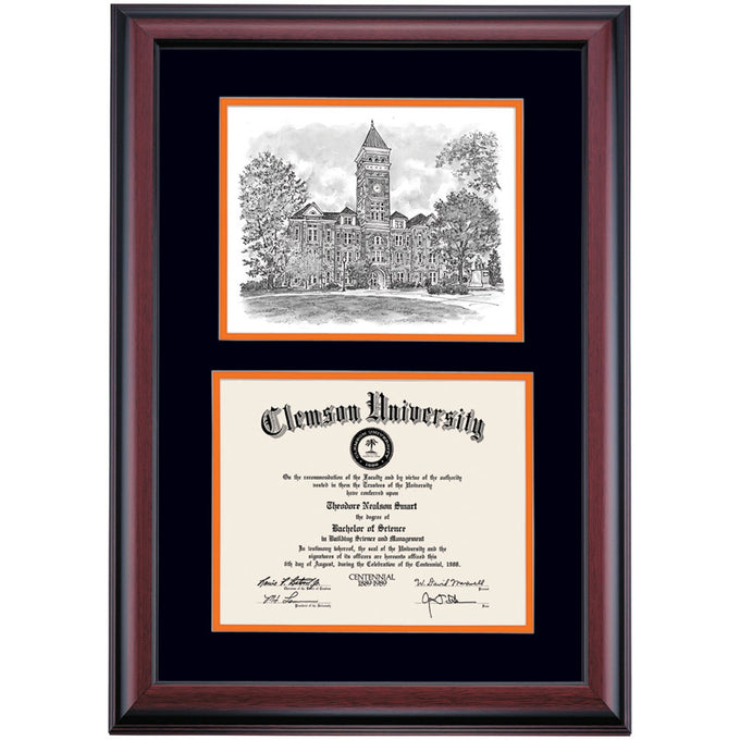 Clemson Premier Tillman Hall Diploma Frame | College Shop – Dormify