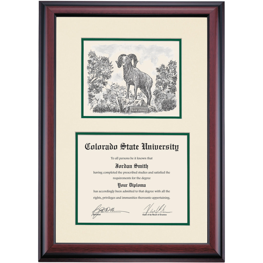 Colorado State Premier the Ram Sculpture Diploma Frame | College Shop ...