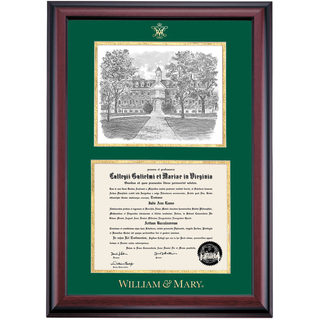William & Mary Premier the Wren Building Diploma Frame | Dorm ...