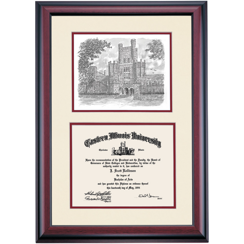 Eastern Illinois Premier Old Main Diploma Frame | Dorm Essentials – Dormify