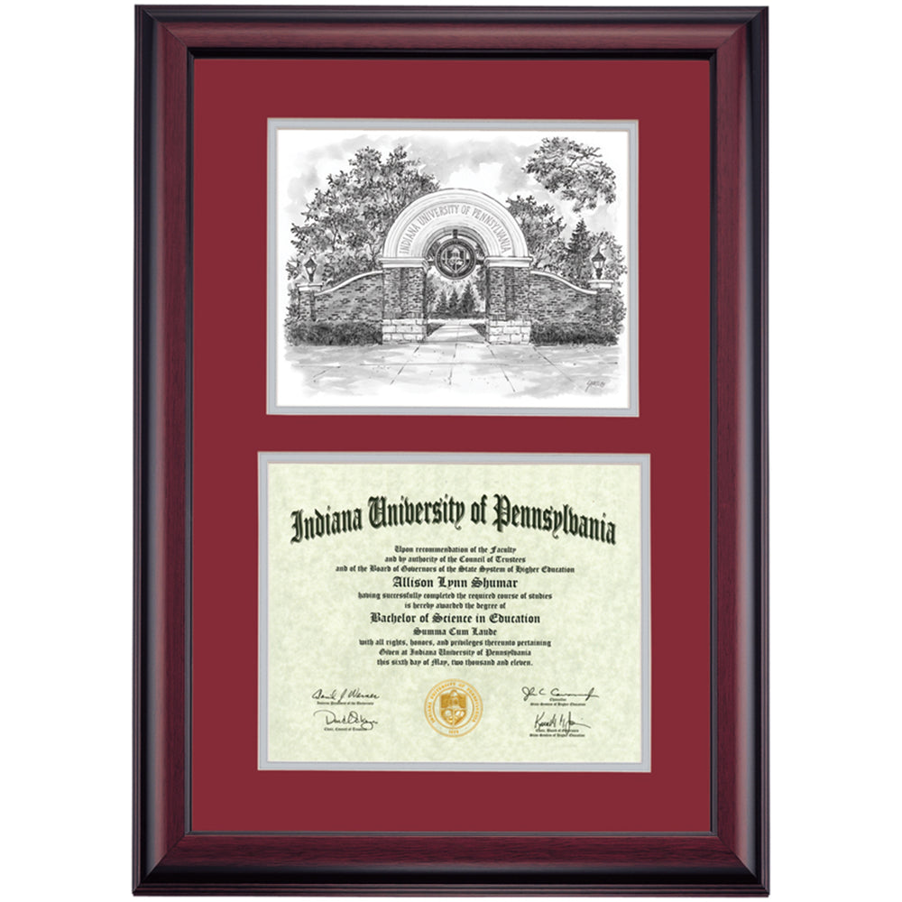 Indiana Pennsylvania Premier the IUP Arch Diploma Frame | Dorm Essentials – Dormify