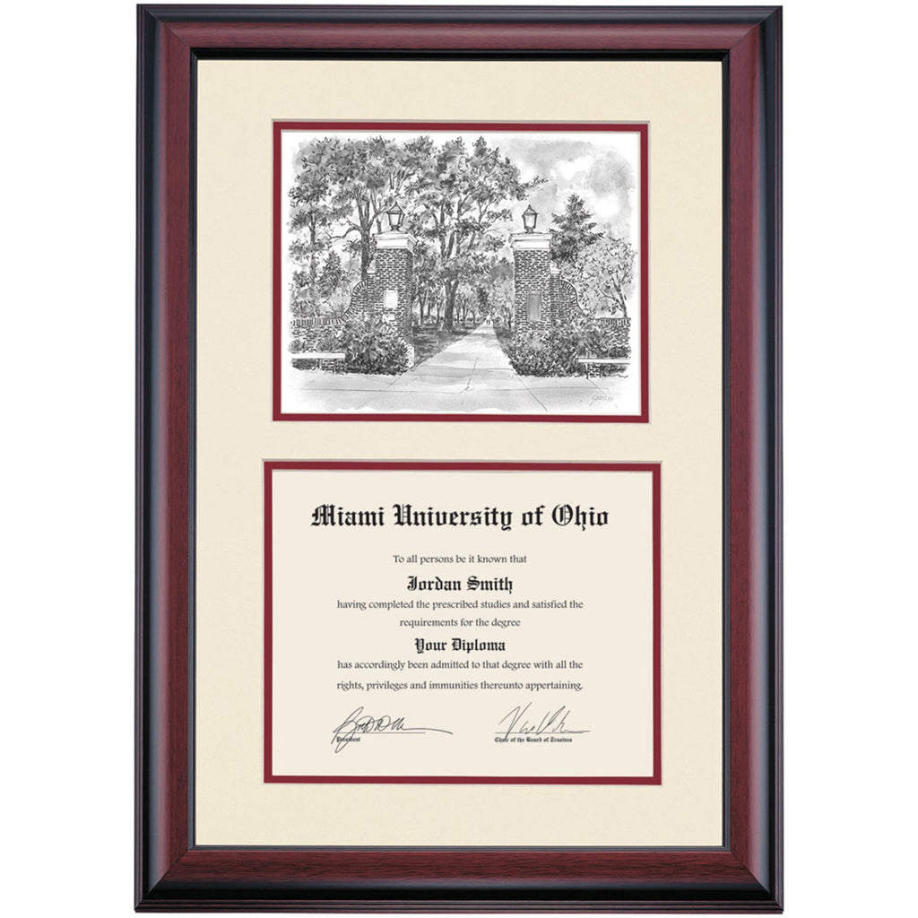 Miami Ohio Premier Slant Walk Diploma Frame | Dorm Essentials - Dormify