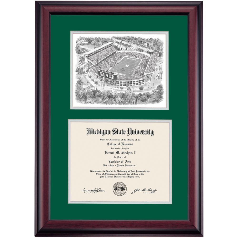 Michigan State Premier Spartan Stadium Diploma Frame | College Shop ...