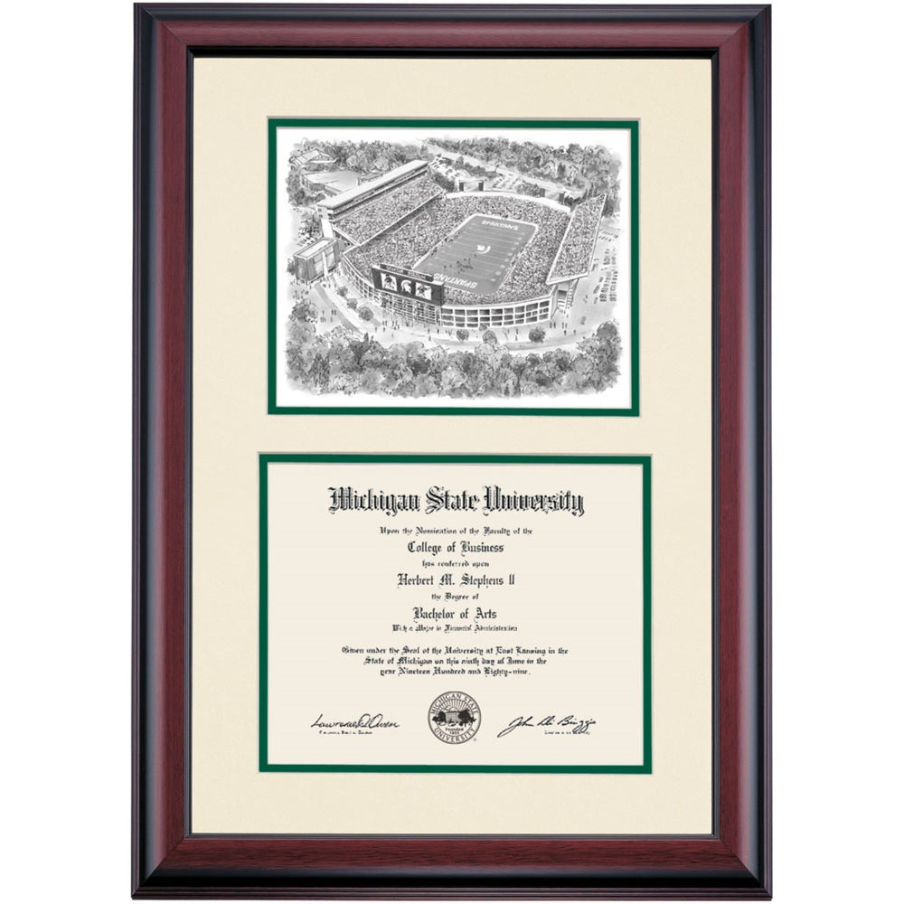 Michigan State Premier Spartan Stadium Diploma Frame | College Shop ...