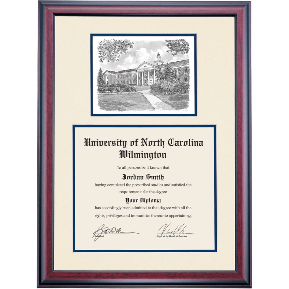 North Carolina Wilmington Premier Hoggard Hall Diploma Frame | Dorm ...