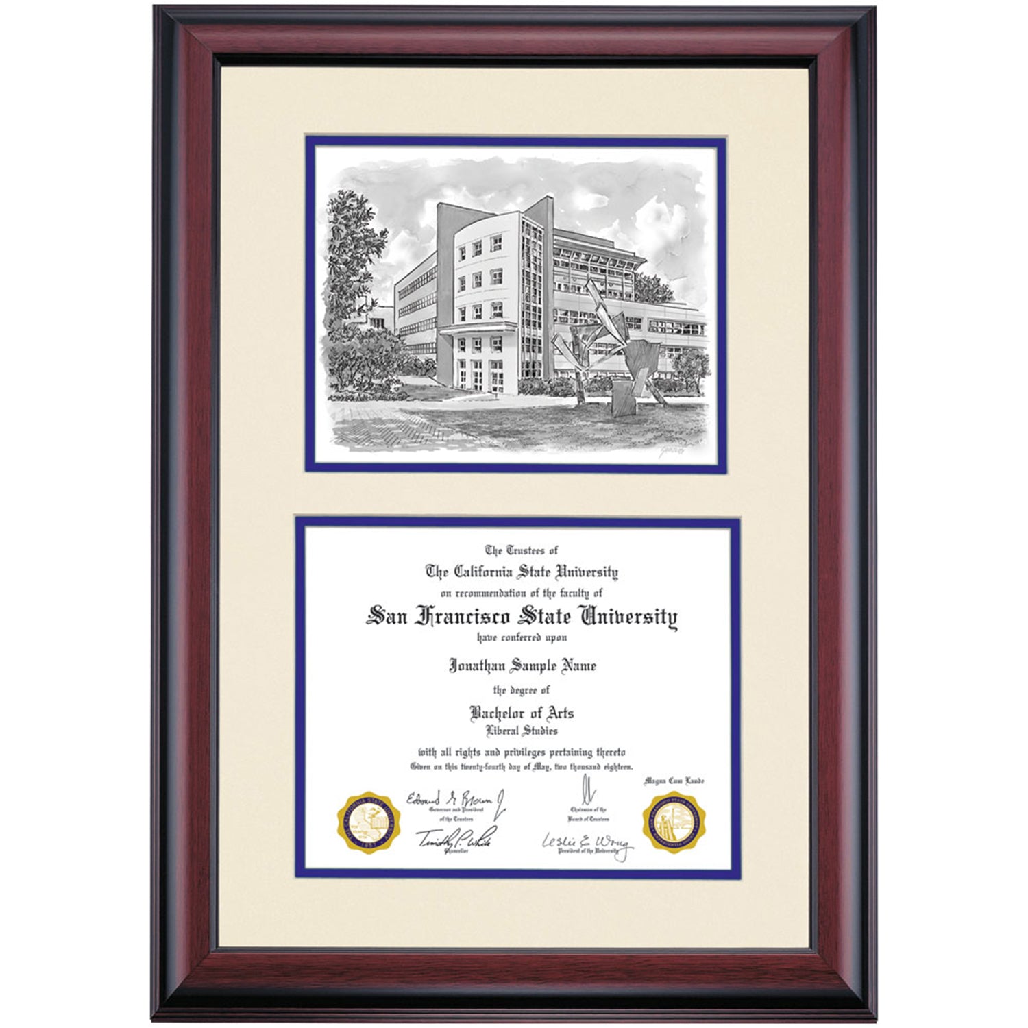 San Francisco State Premier Burk Hall Diploma Frame | Dorm Essentials - Dormify