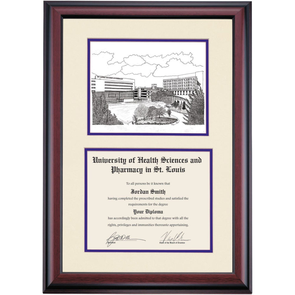 University of Health Sciences and Pharmacy in St Louis Premier the Quad Diploma Frame | Dorm ...