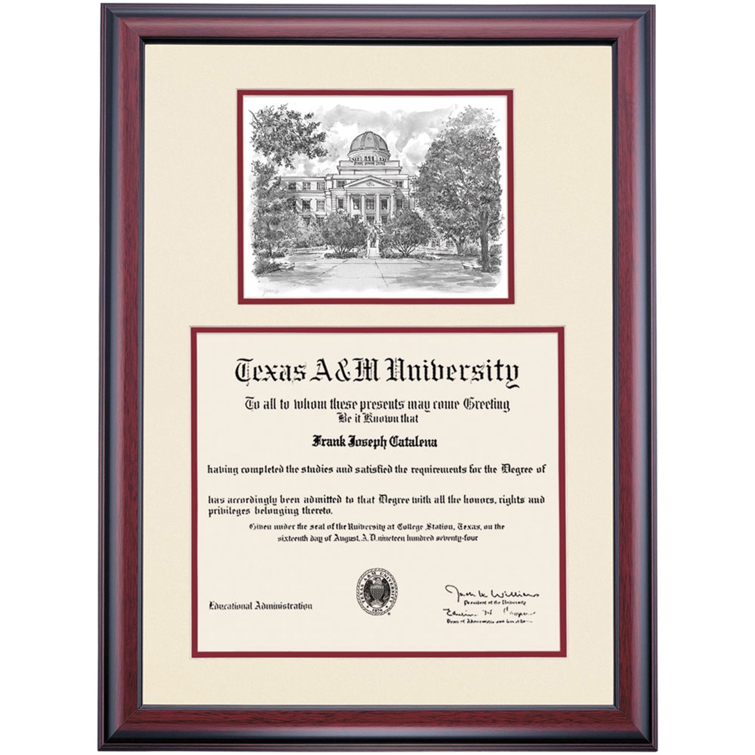 Texas A&M Premier the Academic Building Diploma Frame | College Shop ...