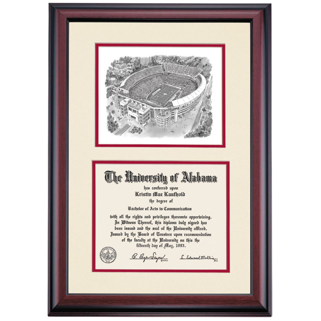 Alabama Premier Bryant–Denny Stadium Diploma Frame | Dorm Essentials ...