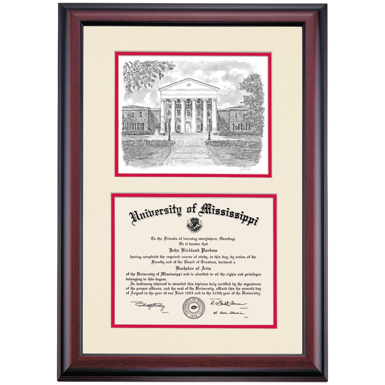 Mississippi Premier The Lyceum Diploma Frame | College Shop - Dormify