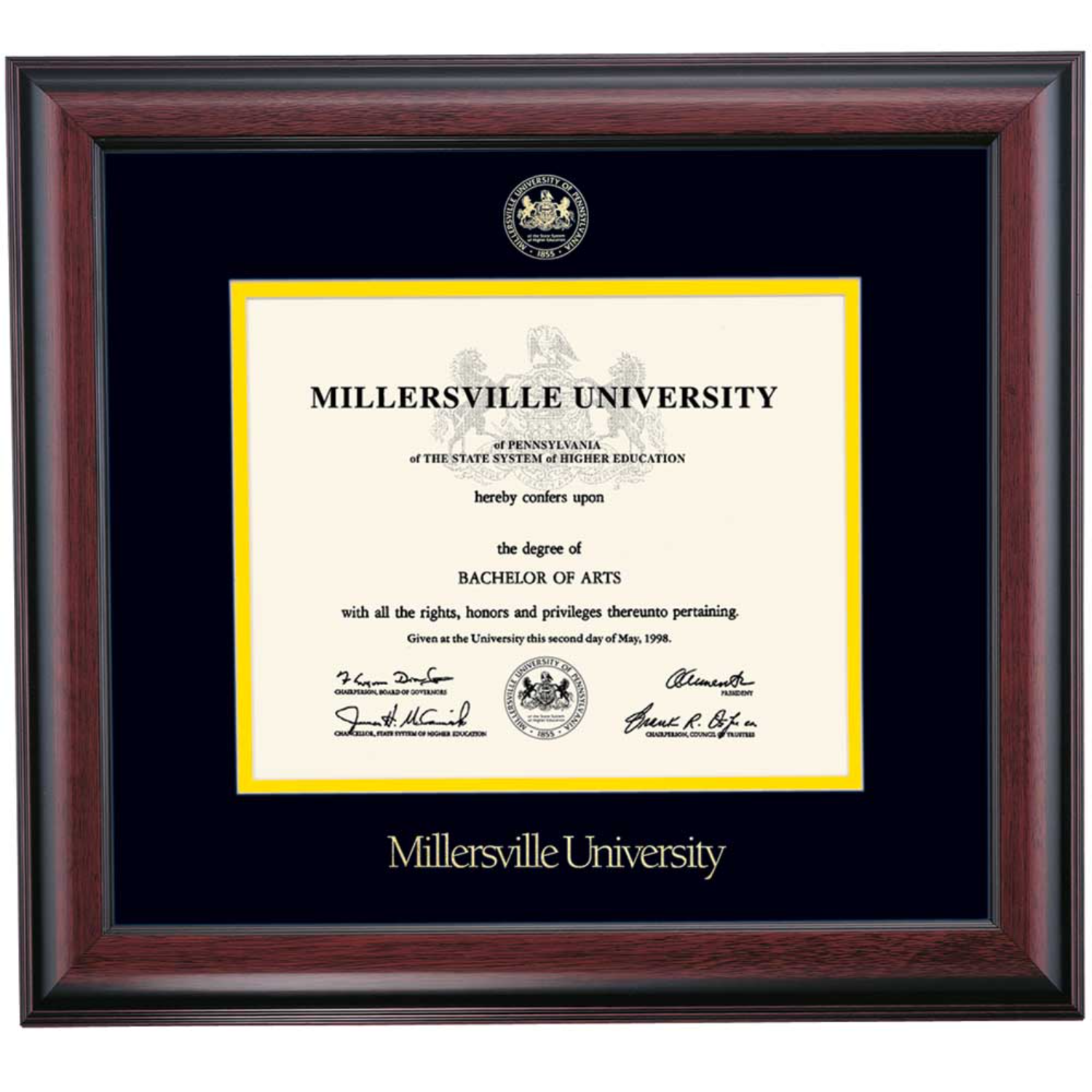 Millersville Traditional Diploma Frame | Dorm Essentials - Dormify
