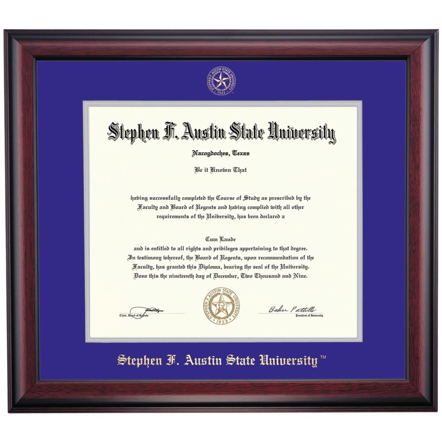 Stephen F. Austin State Traditional Diploma Frame | Dorm Essentials ...