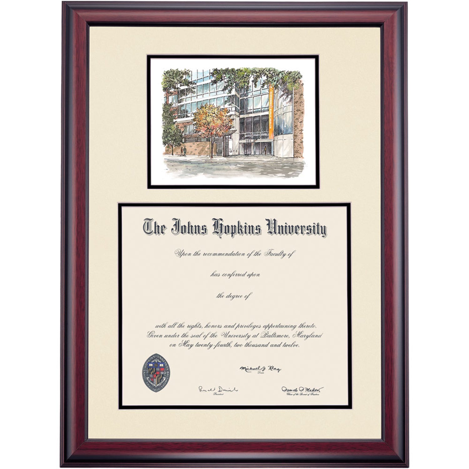 Johns Hopkins Premier Bloomberg Diploma Frame | Dorm Essentials - Dormify