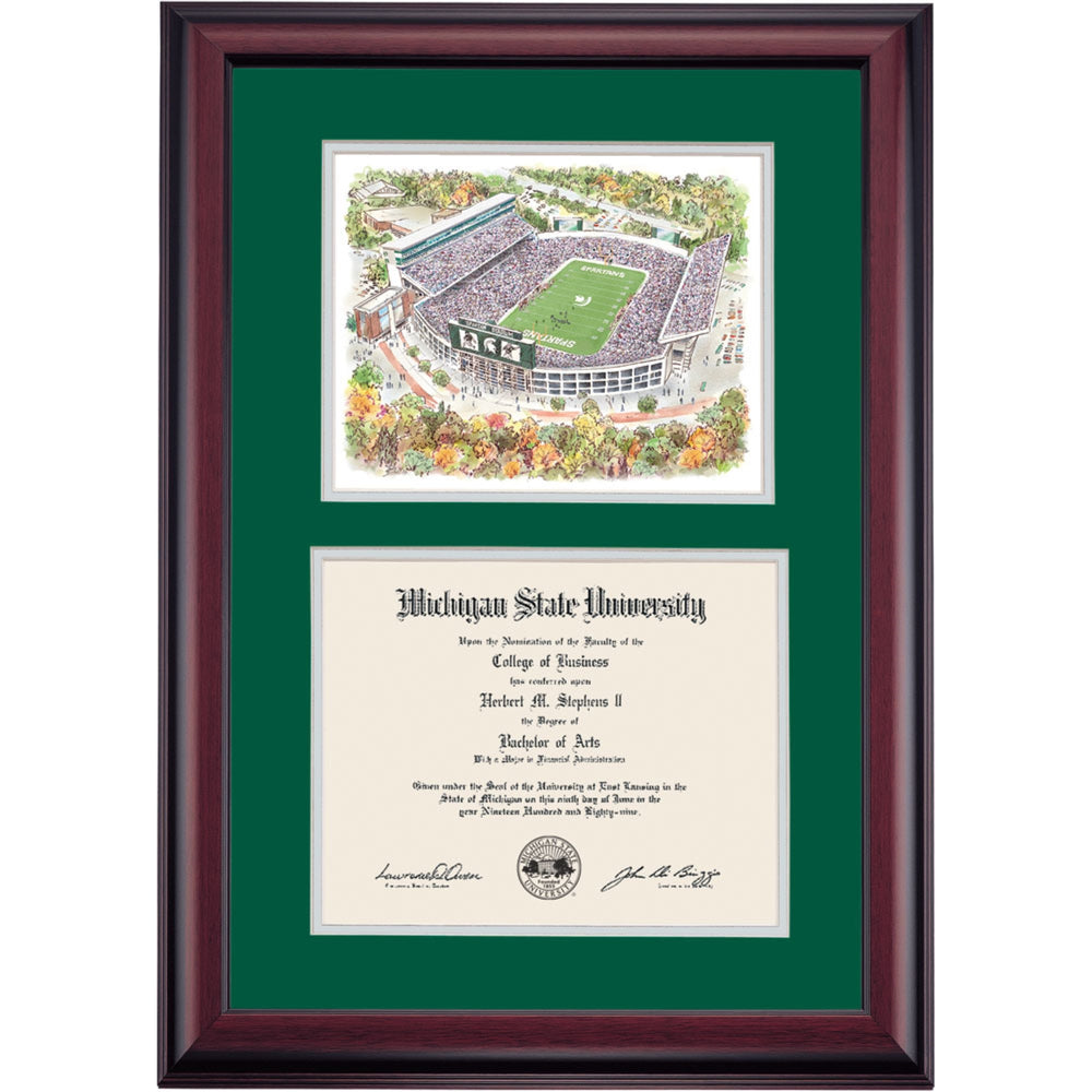 Michigan State Premier Spartan Stadium Diploma Frame | College Shop ...