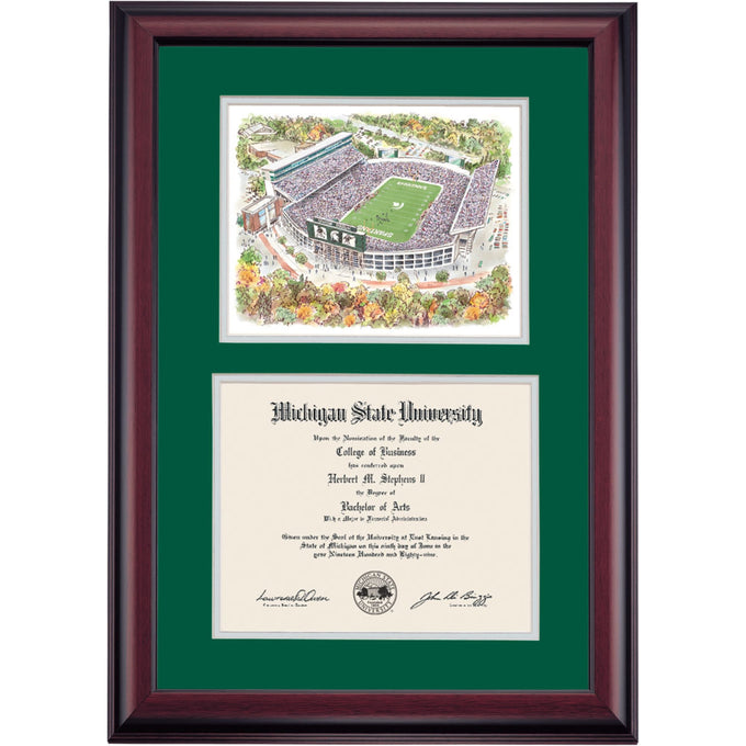 Michigan State Premier Spartan Stadium Diploma Frame | College Shop - Dormify