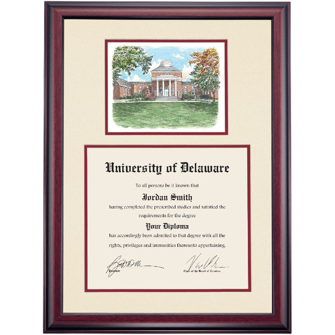 Delaware Premier Memorial Hall Diploma Frame | College Shop - Dormify