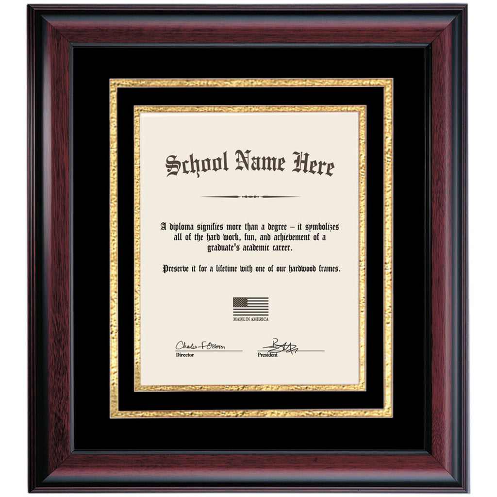 Graduation Diploma Frame with Black and Gold Matting for 11 x 8.5 ...