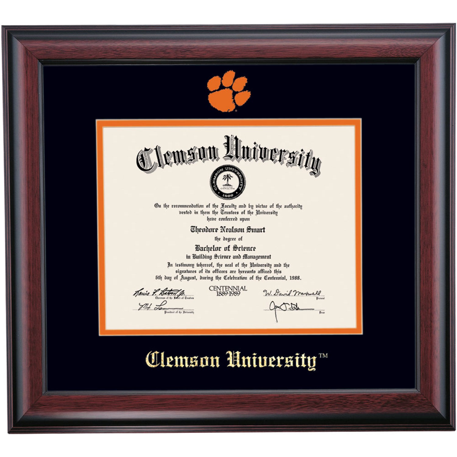 Clemson School Color Traditional Diploma Frame | College Shop - Dormify